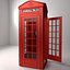 Red Phone Booth 3d Model