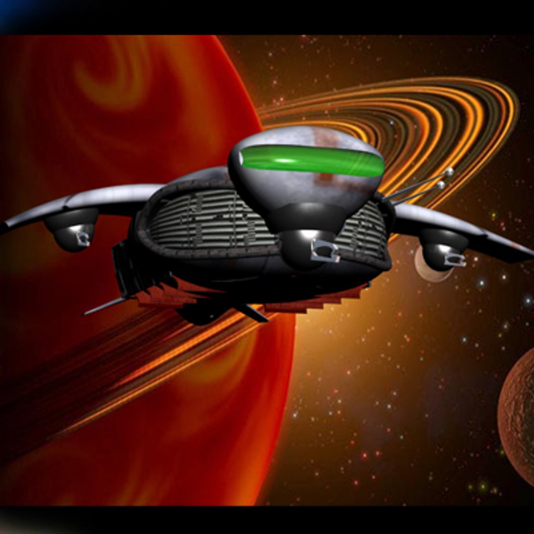 alien dropship spaceship 3d model