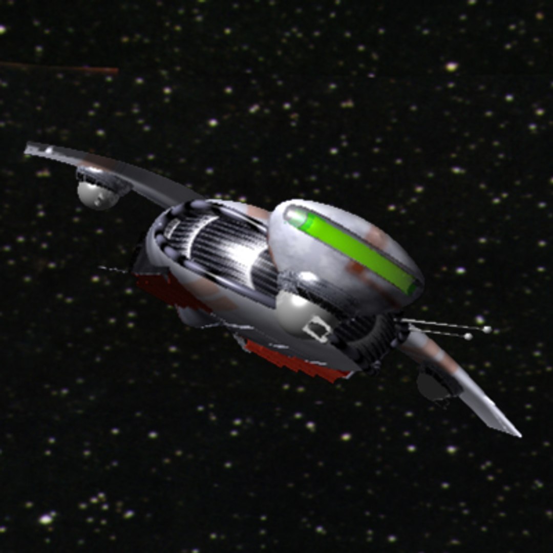 alien dropship spaceship 3d model