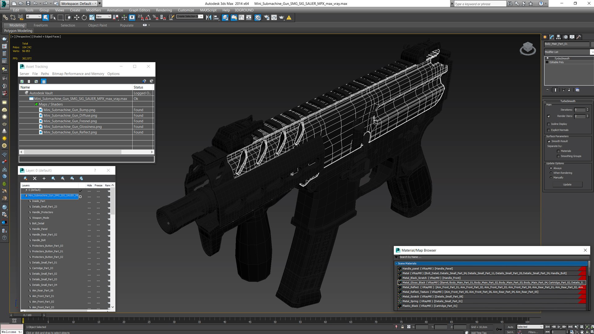 Mini Submachine Gun SMG SIG SAUER MPX 3D Model - TurboSquid 2148554