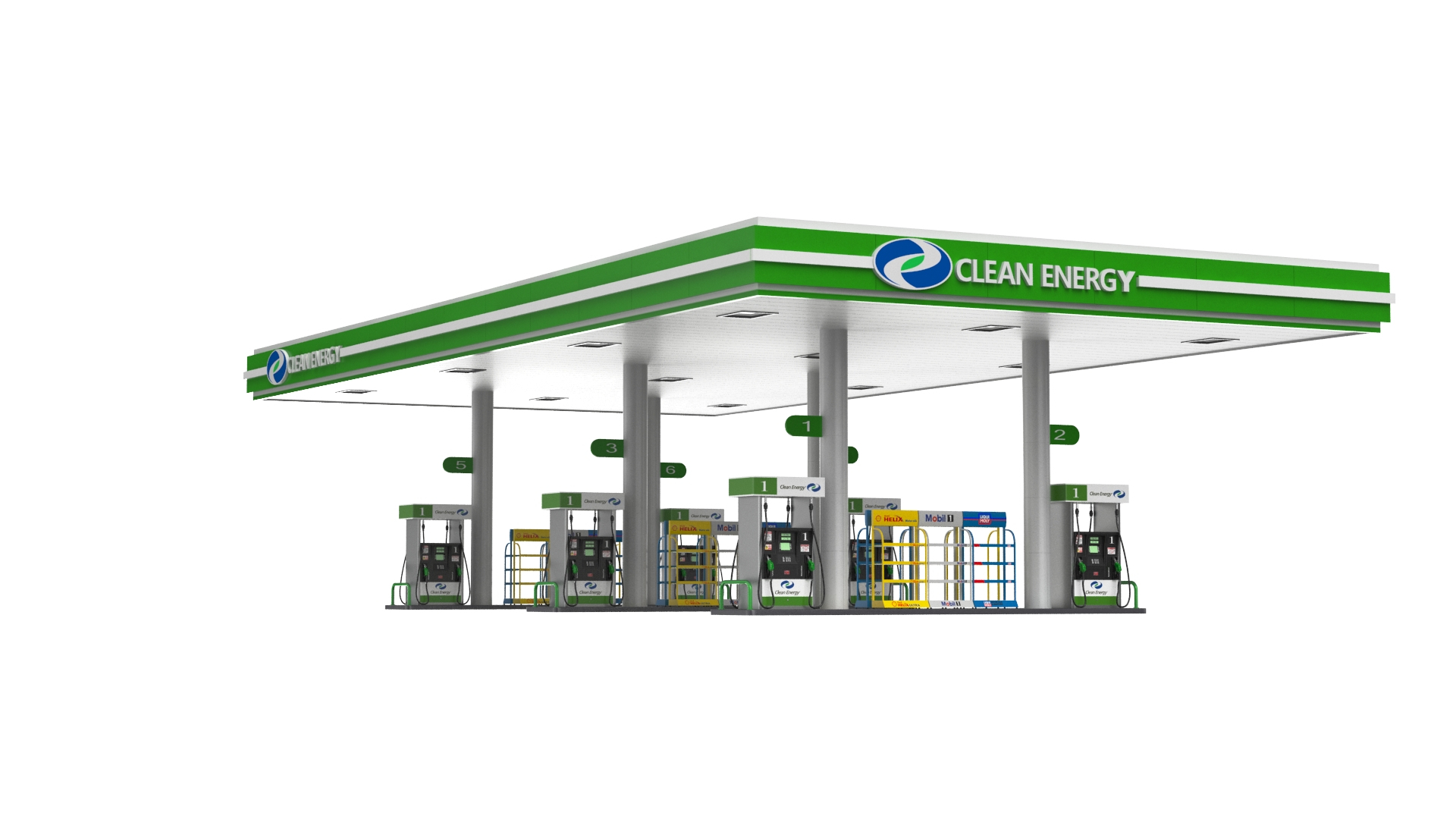 Two Detailed Gas Station Buildings 3D Model - TurboSquid 2037674
