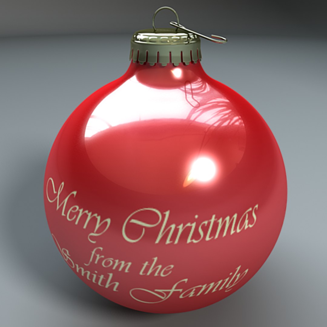 3d Christmas Bulb Personalized