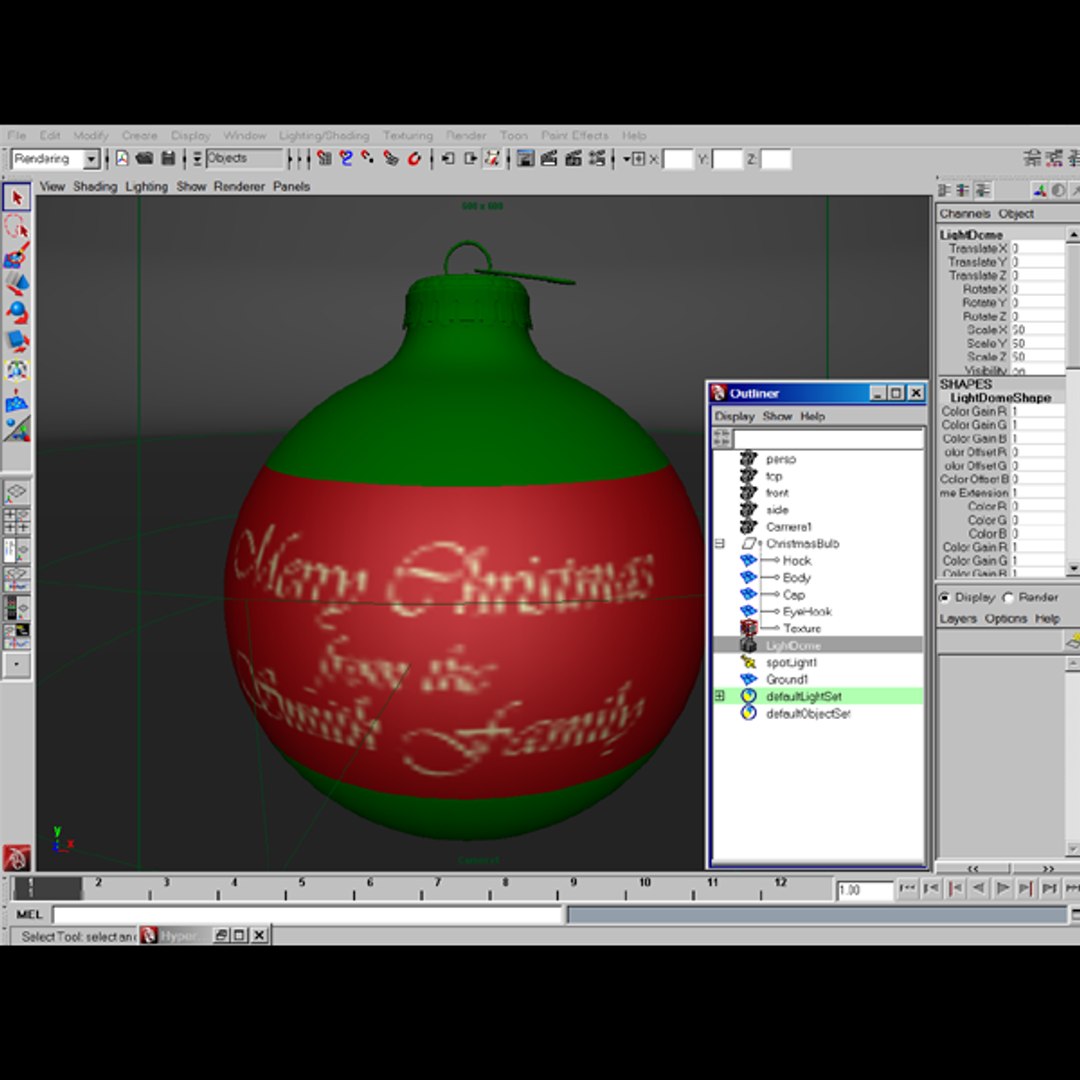 3d Christmas Bulb Personalized