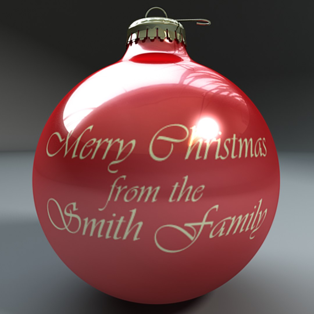 3d Christmas Bulb Personalized