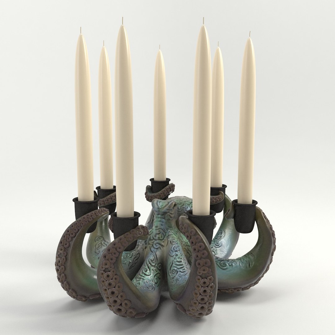steampunk squid candelabra max