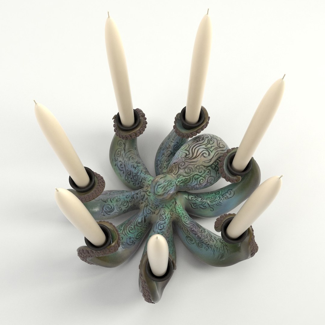steampunk squid candelabra max