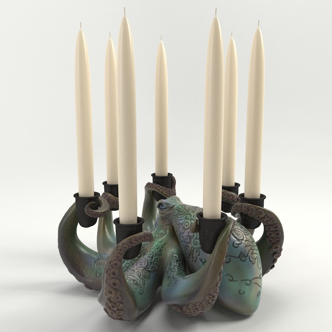 steampunk squid candelabra max