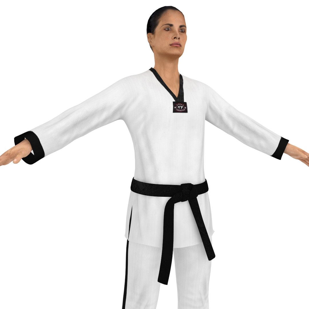 3D Female Taekwondo Woman Model - TurboSquid 1293298