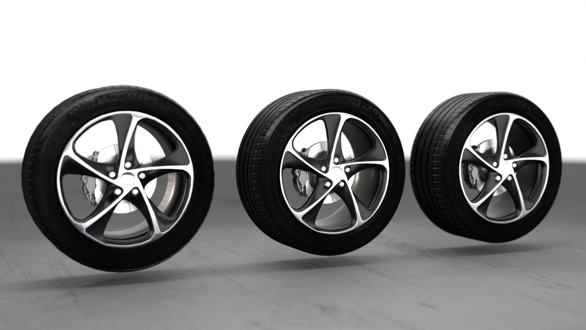 Realistic RIM And Tire 01 Subdivision Ready 1K 2K 4K Low-poly 3D Model ...