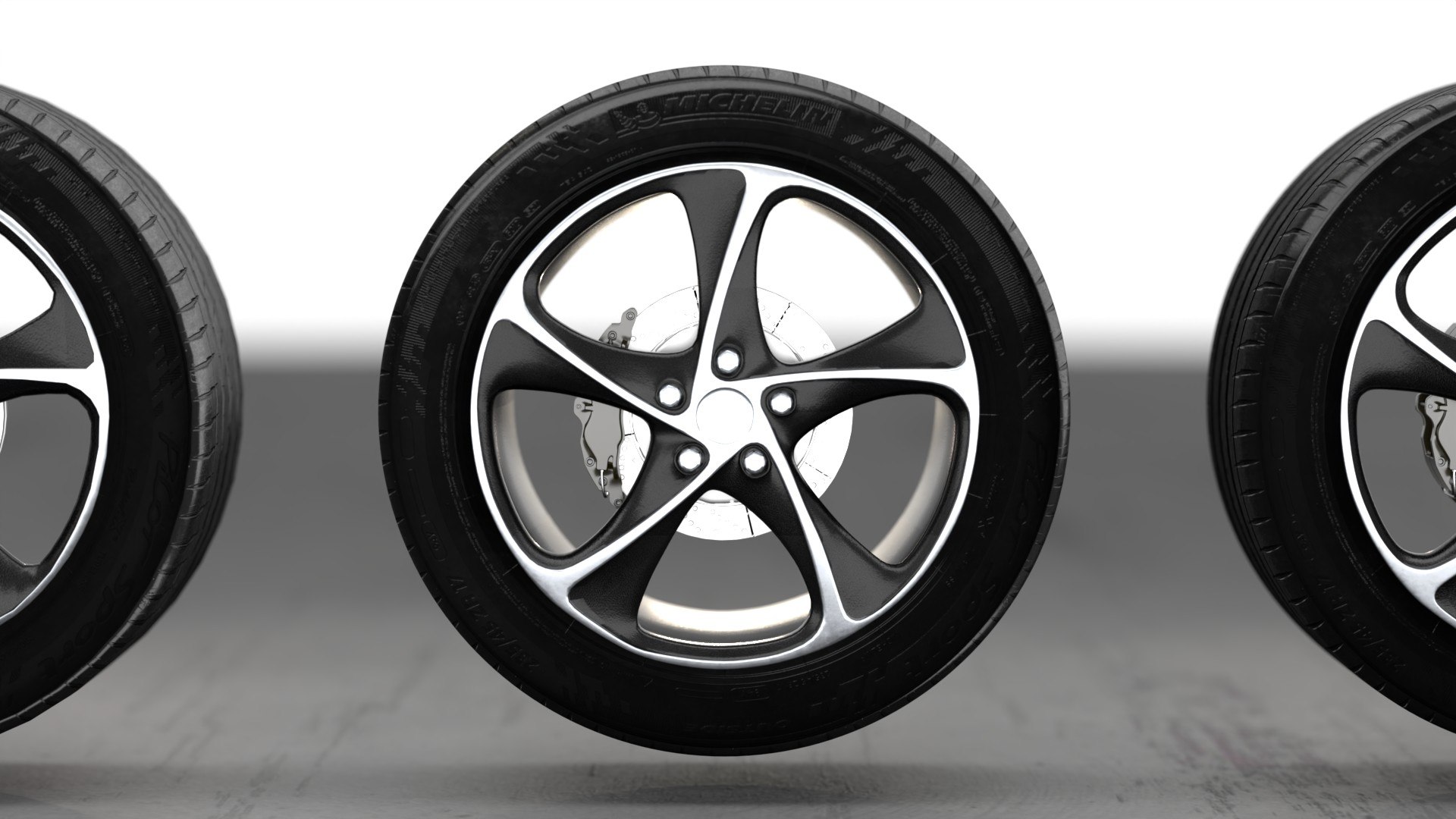 Realistic RIM And Tire 01 Subdivision Ready 1K 2K 4K Low-poly 3D Model ...