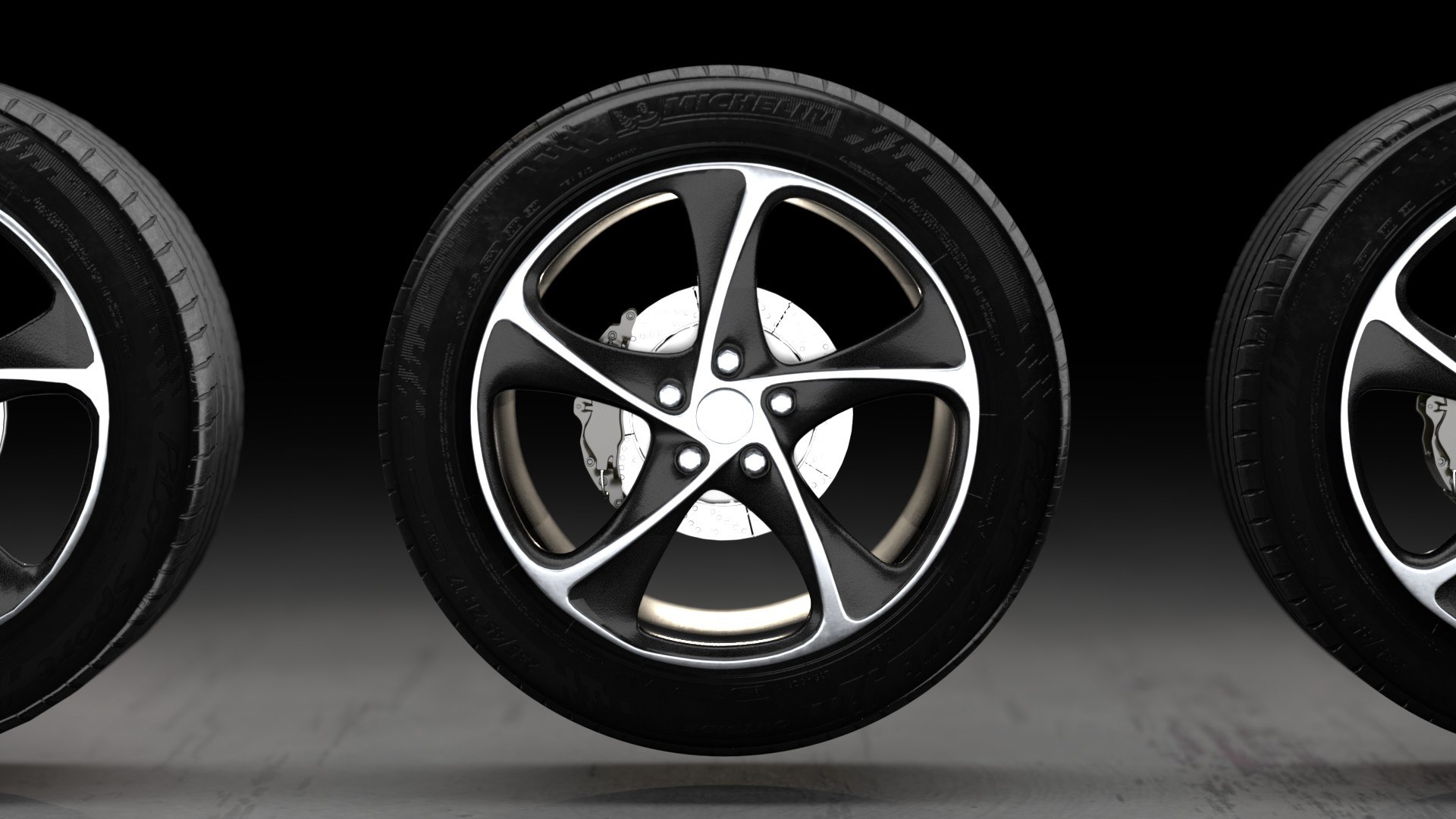Realistic RIM And Tire 01 Subdivision Ready 1K 2K 4K Low-poly 3D Model ...