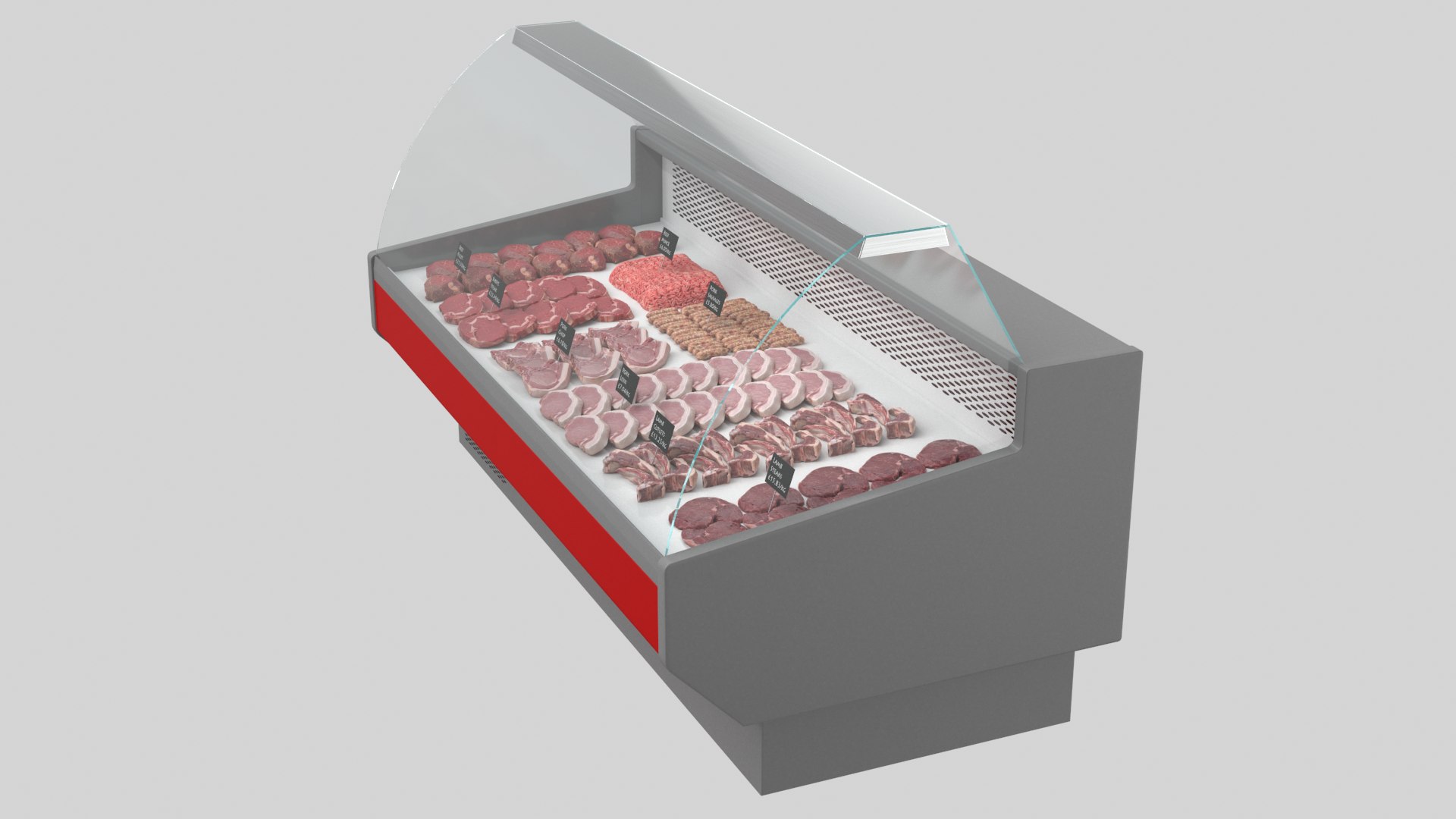 Supermarket Meat Counter 3D Model - TurboSquid 2027130