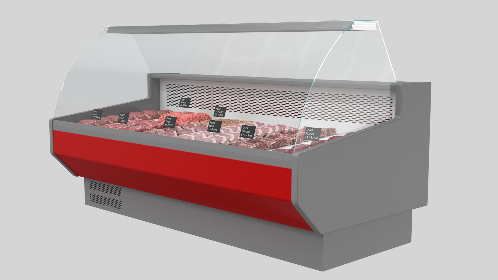Supermarket Meat Counter 3D Model - TurboSquid 2027130