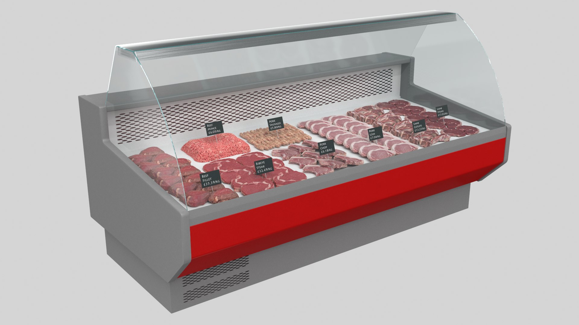 Supermarket Meat Counter 3D Model - TurboSquid 2027130