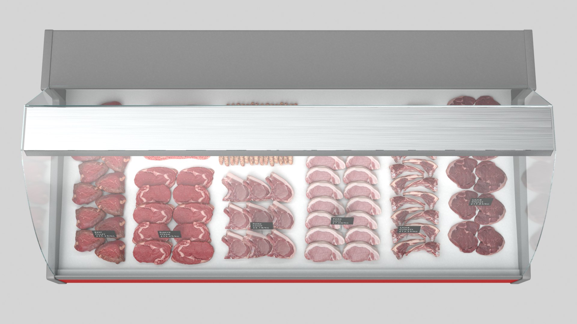 Supermarket Meat Counter 3D Model - TurboSquid 2027130