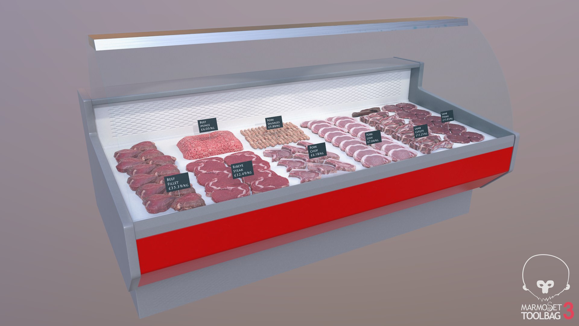 Supermarket Meat Counter 3D Model - TurboSquid 2027130