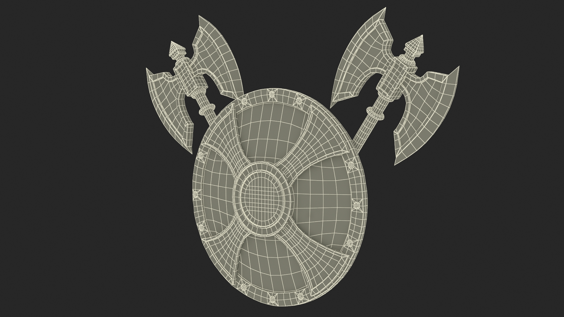 Shield And Axe 3D Model - TurboSquid 2396010