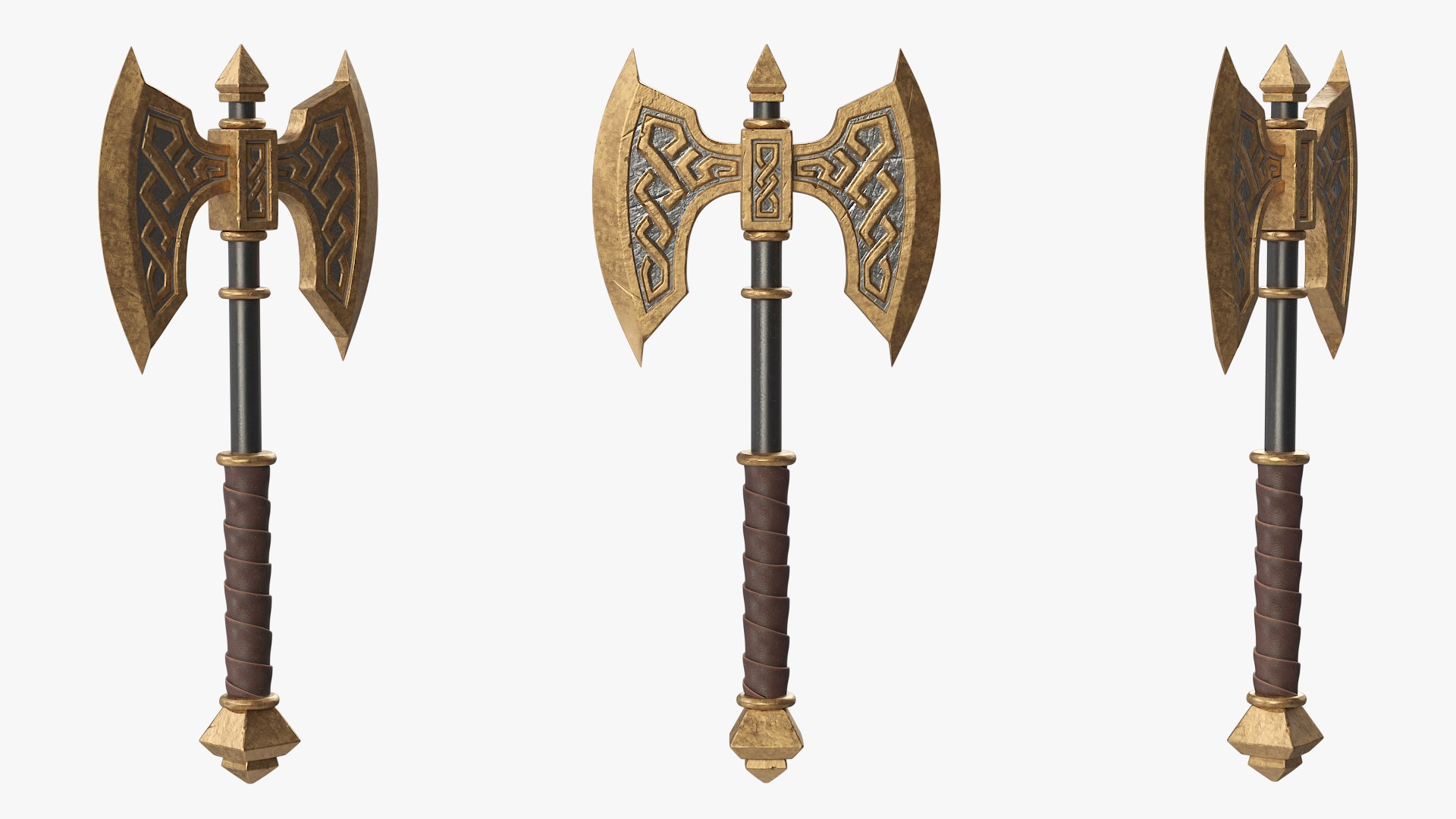 Shield And Axe 3D Model - TurboSquid 2396010