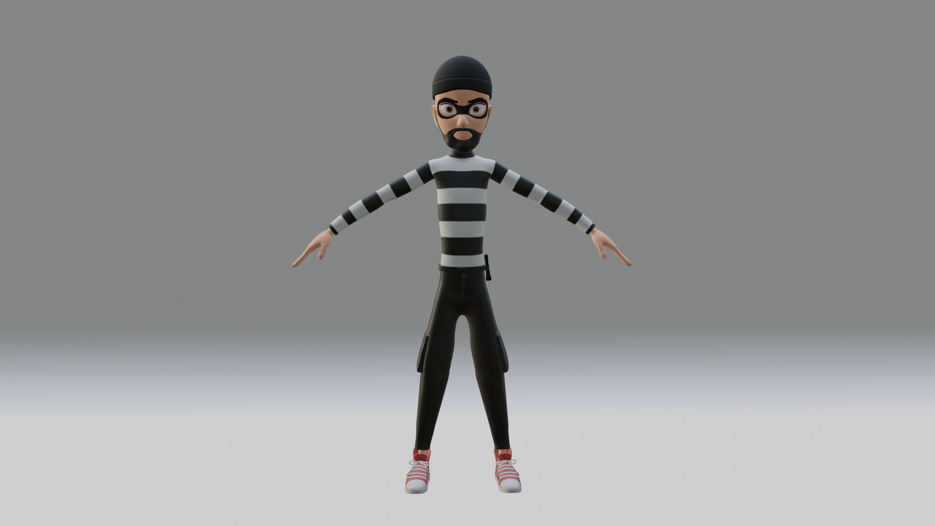 Thief Cartoon Character 3D Model - TurboSquid 2276182