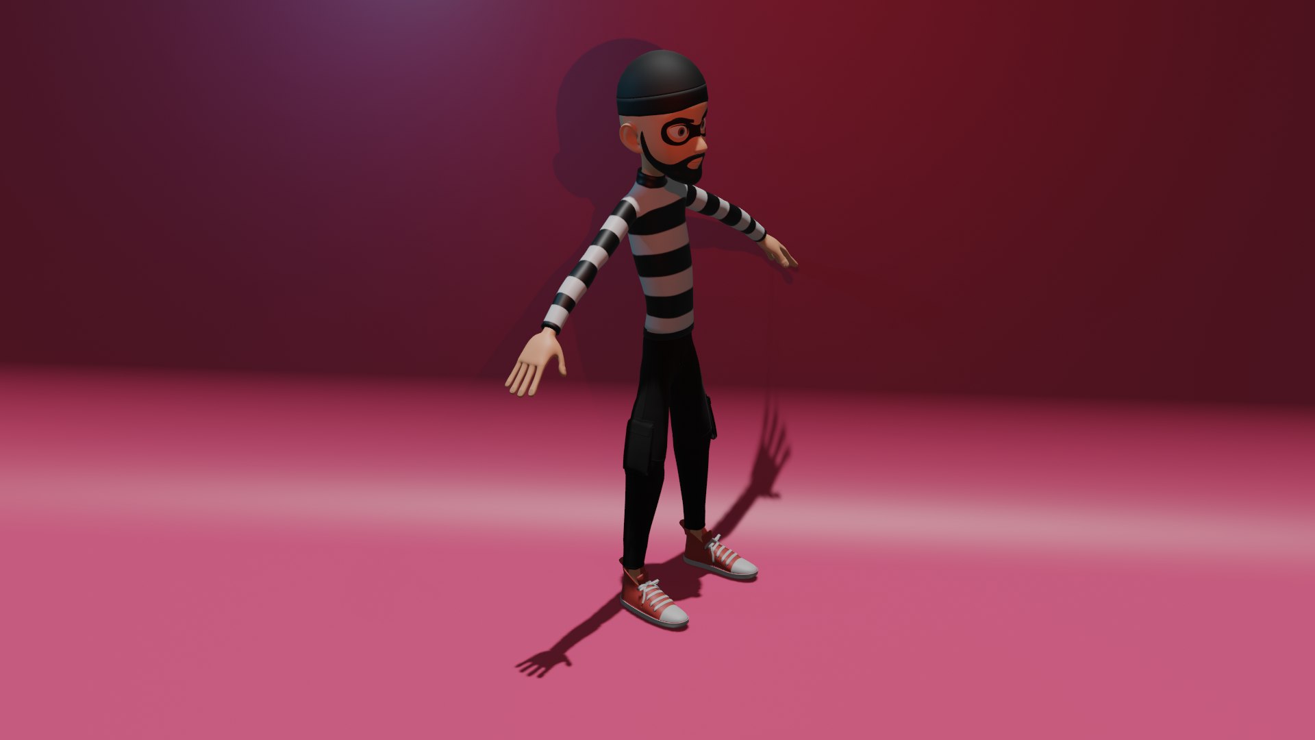 Thief Cartoon Character 3D Model - TurboSquid 2276182