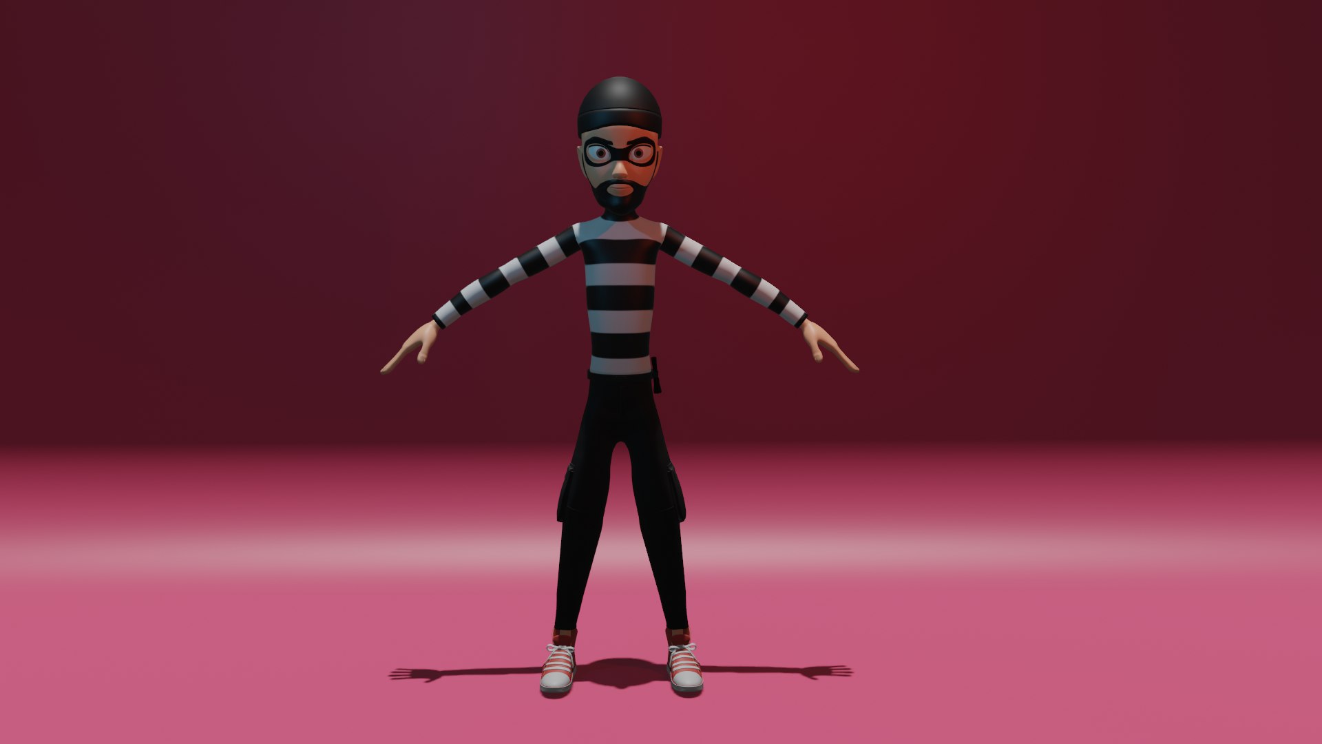 Thief Cartoon Character 3D Model - TurboSquid 2276182