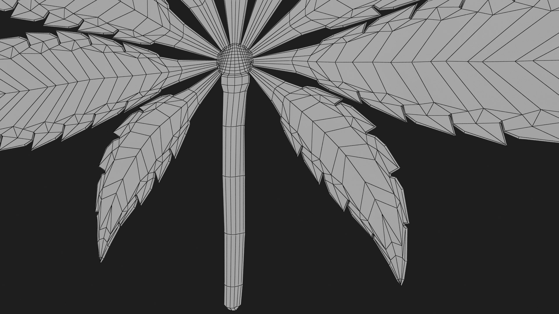 3D Cannabis Leaf - TurboSquid 2046351