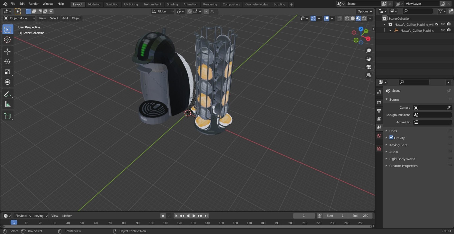 Nescafe Coffee Machine with Capsule Holder Black 3D - TurboSquid 2022310