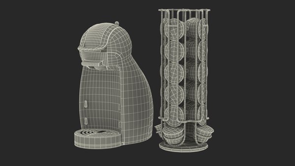 Nescafe Coffee Machine with Capsule Holder Black 3D - TurboSquid 2022310