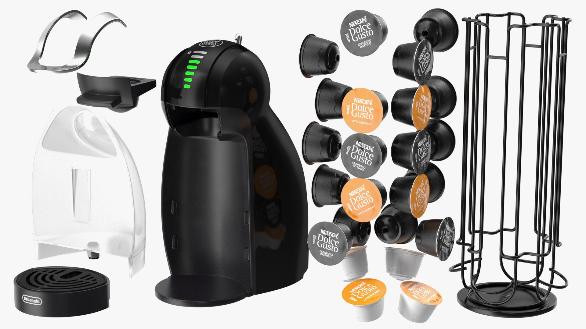 Nescafe Coffee Machine with Capsule Holder Black 3D - TurboSquid 2022310