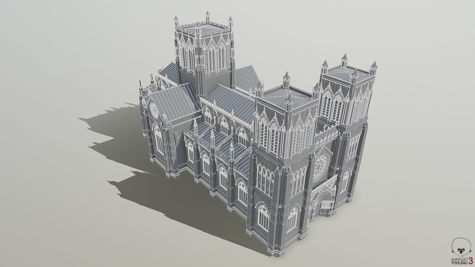 3d English Medieval Gothic Cathedral