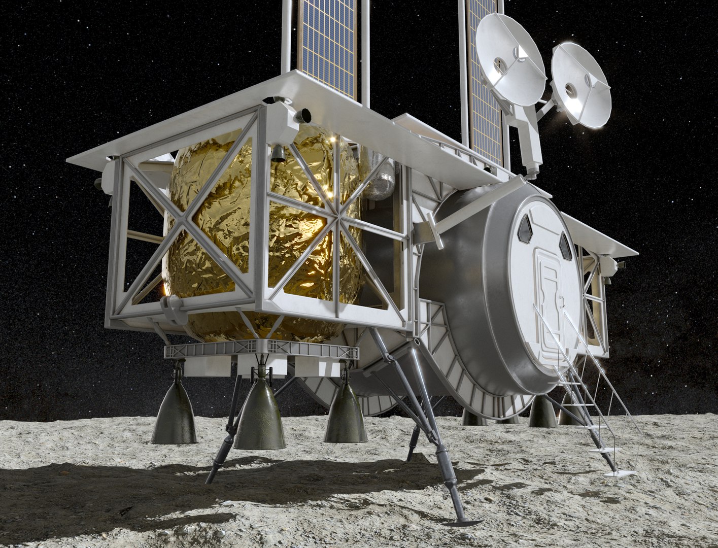 Lunar Landing System 3D - TurboSquid 2186857