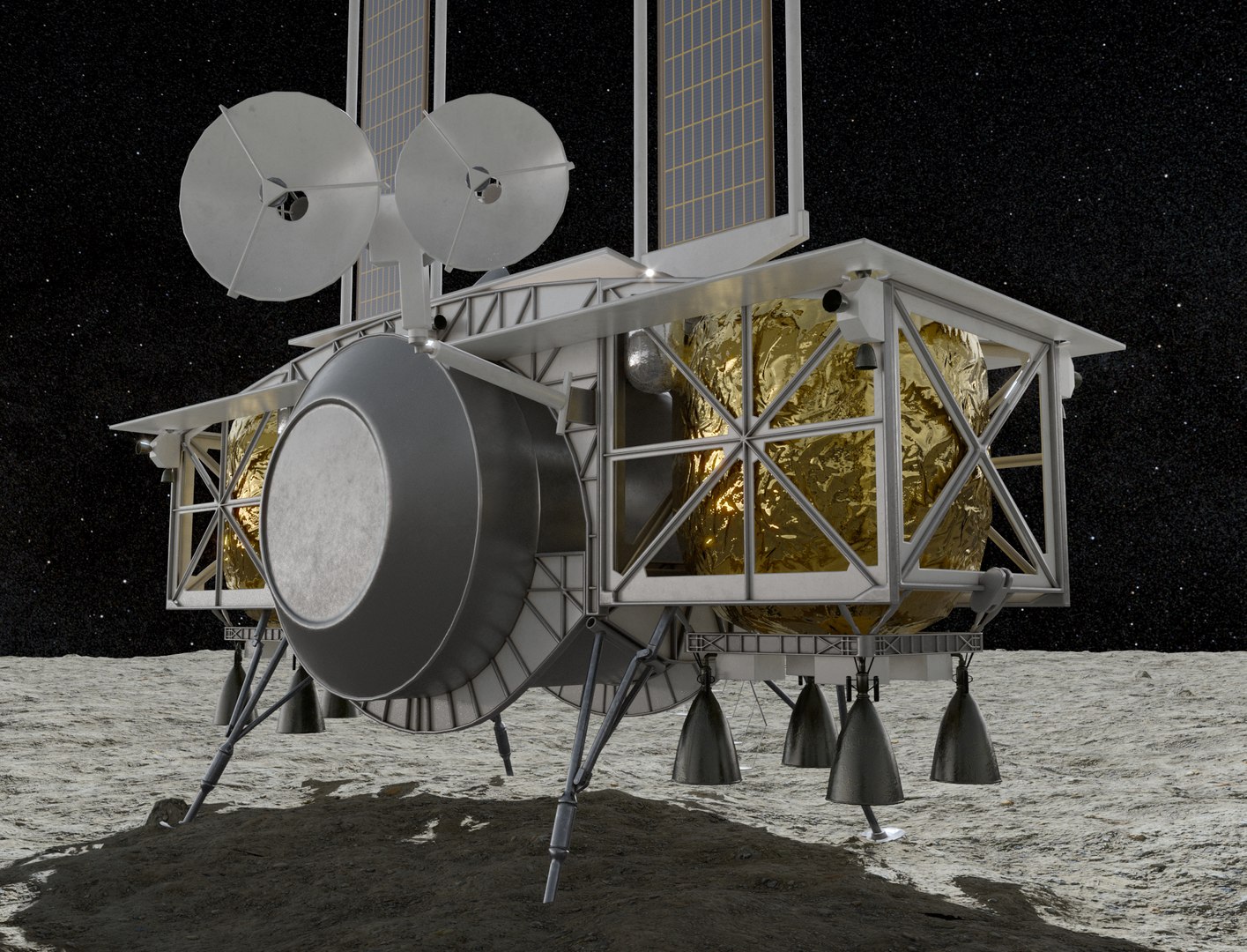 Lunar Landing System 3D - TurboSquid 2186857