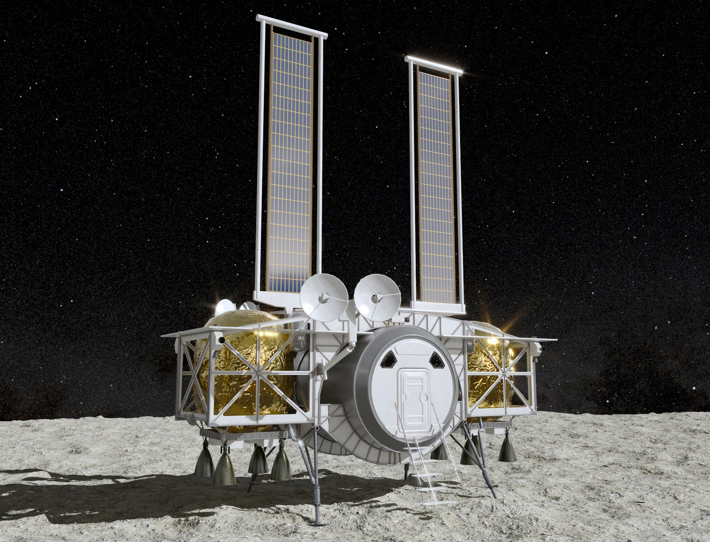 Lunar Landing System 3D - TurboSquid 2186857