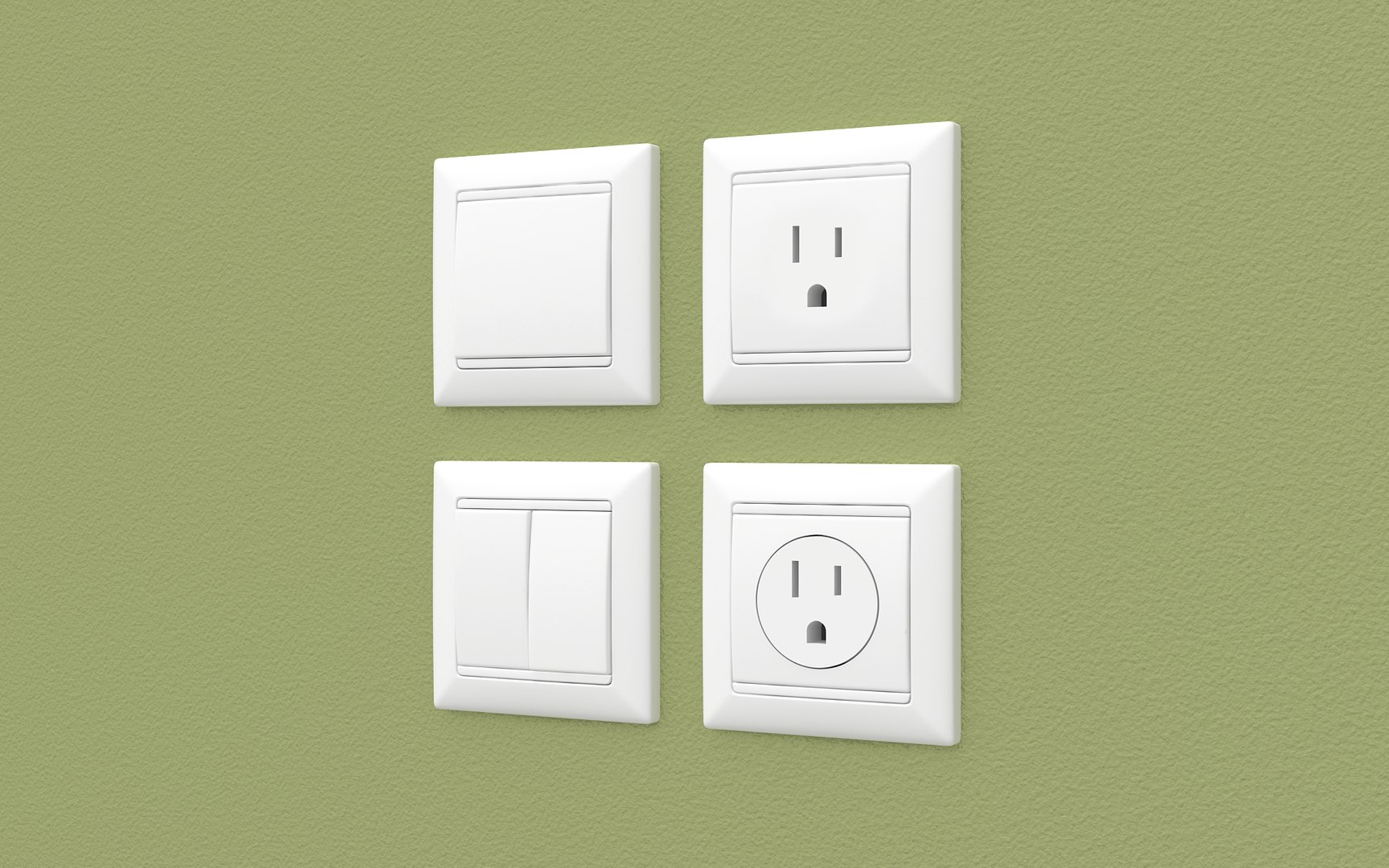 3D Model Switches And Sockets US - TurboSquid 2372548