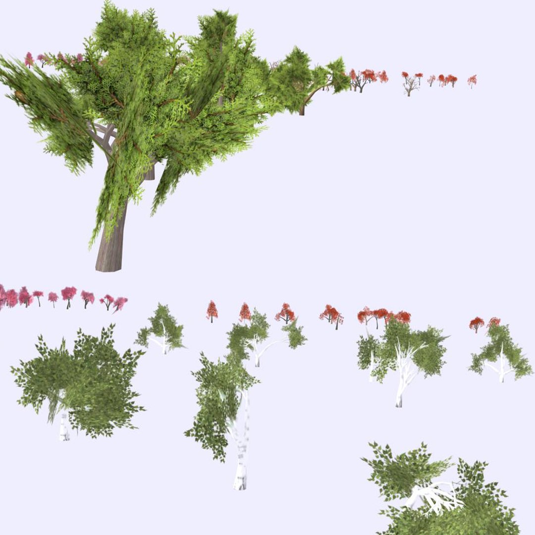Trees Pack 3d 3ds