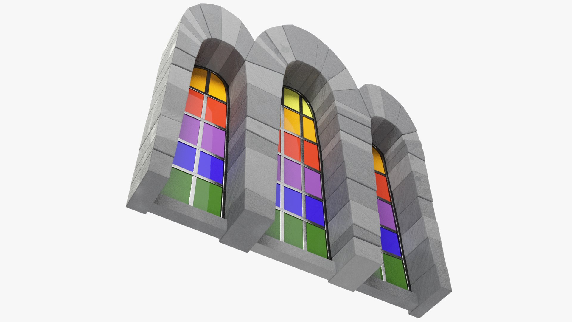Stylized Old Castle Window 3D Model - TurboSquid 1670390