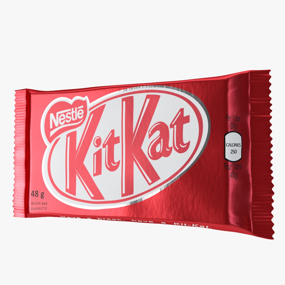 Kitkat chocolate bar 3D model - TurboSquid 1271139
