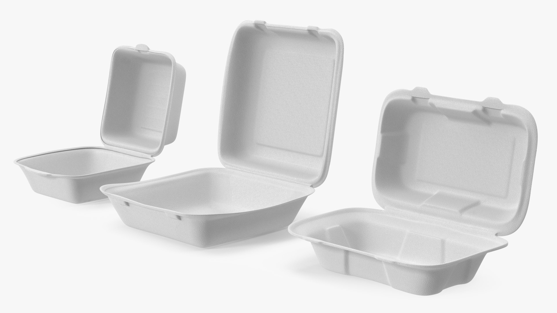Open Food Container Set 3D - TurboSquid 1807021