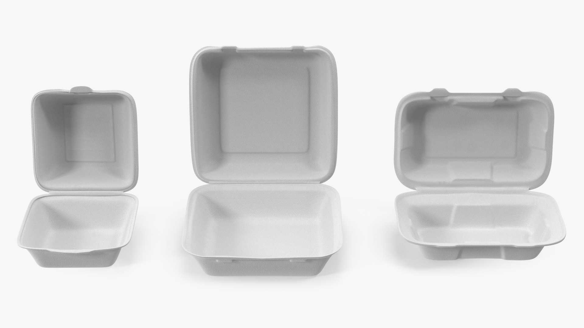 Open Food Container Set 3D - TurboSquid 1807021