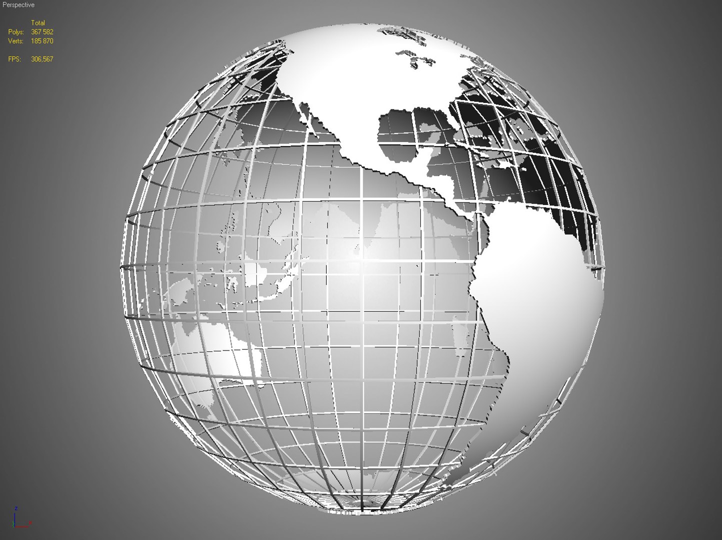 Polygonal Globe 3d Model