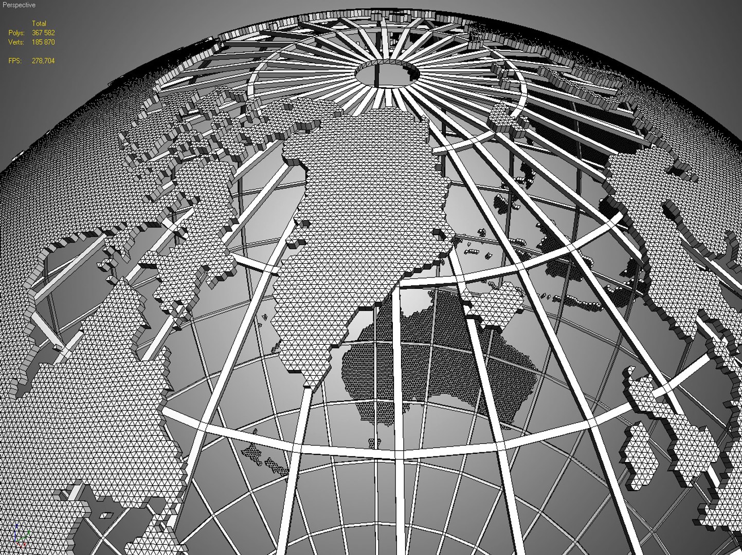 Polygonal Globe 3d Model