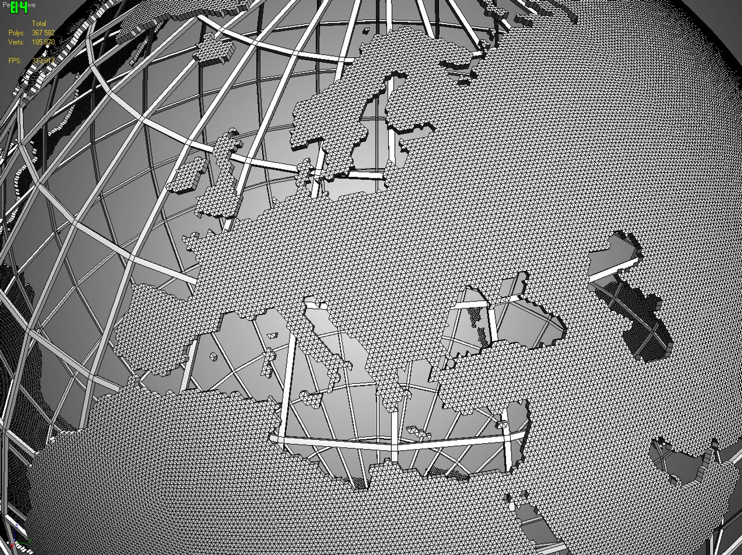 Polygonal Globe 3d Model