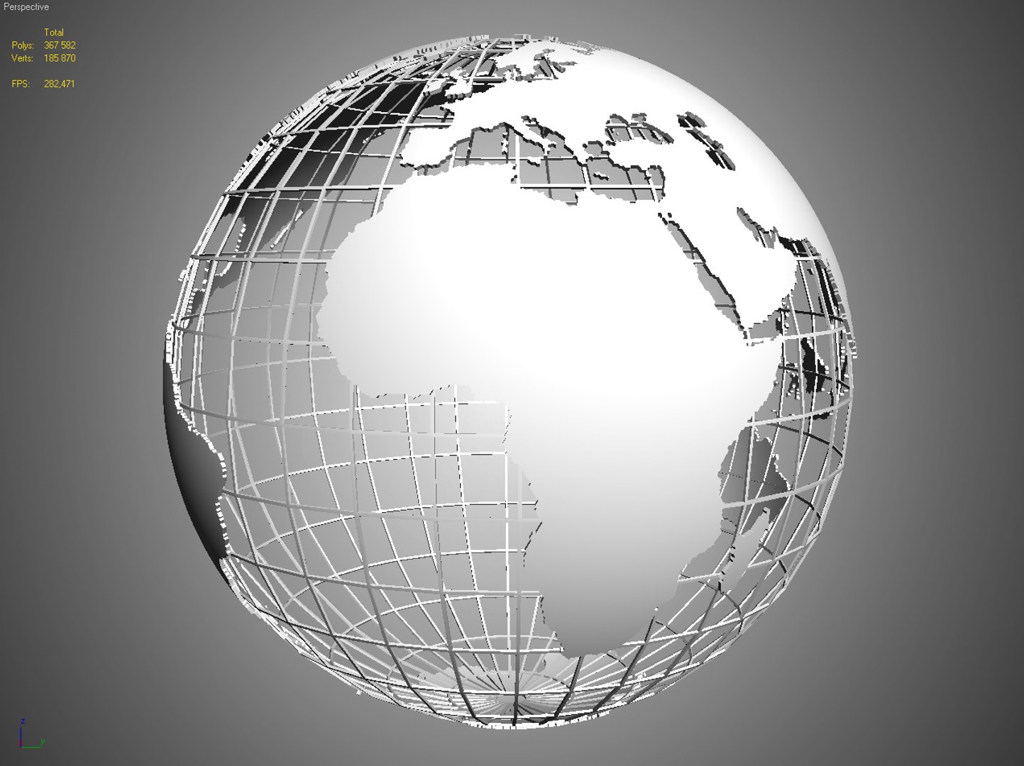 Polygonal Globe 3d Model