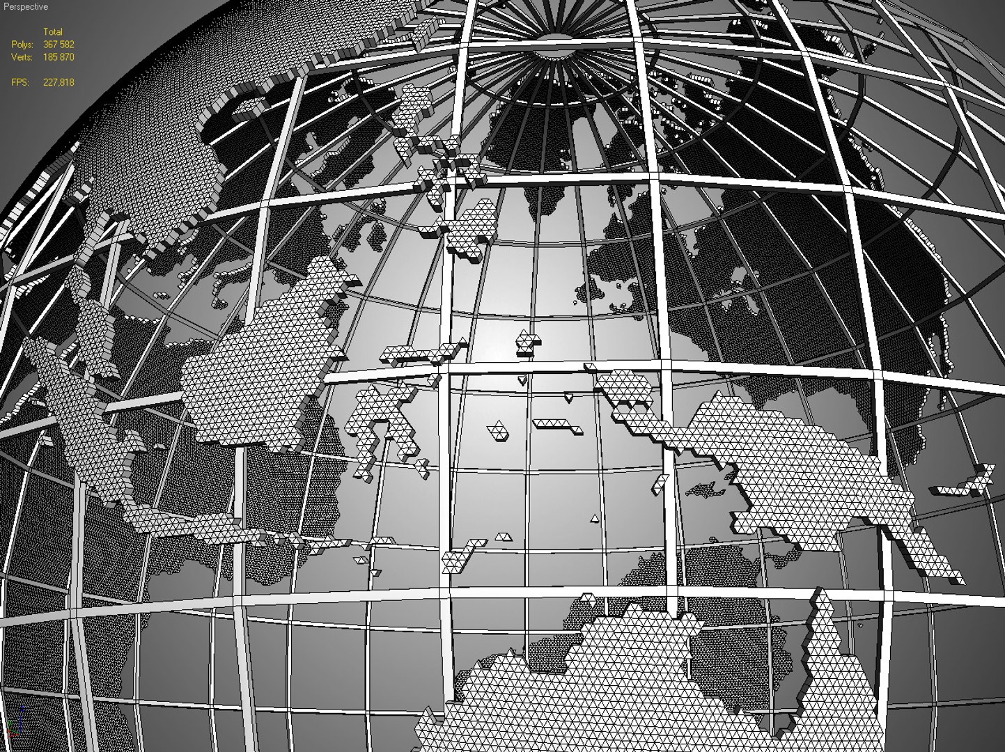 Polygonal Globe 3d Model