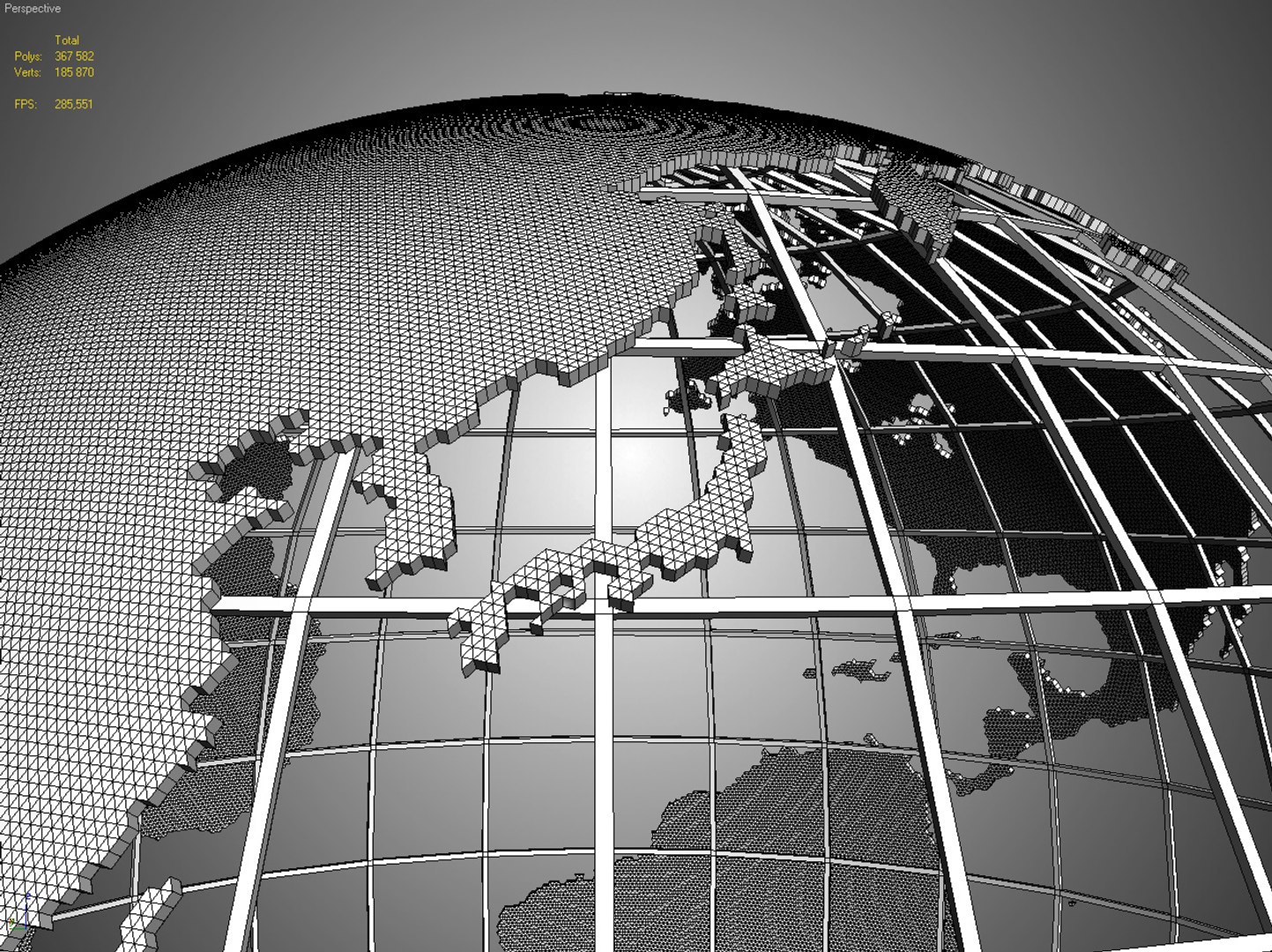 Polygonal Globe 3d Model