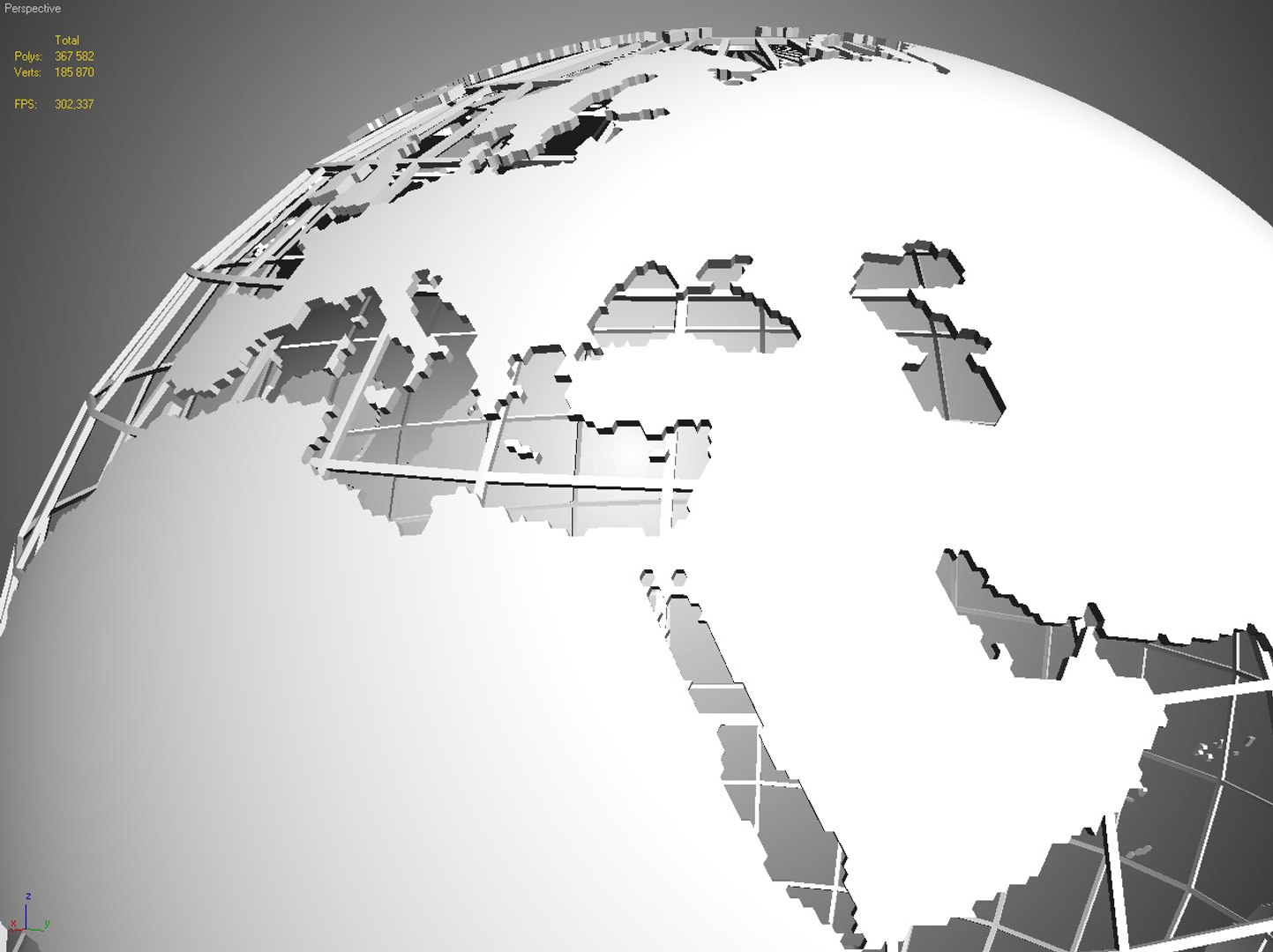 Polygonal Globe 3d Model