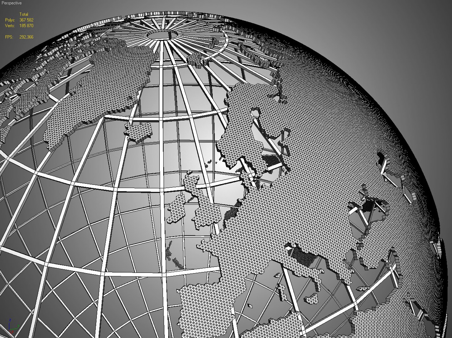 Polygonal Globe 3d Model