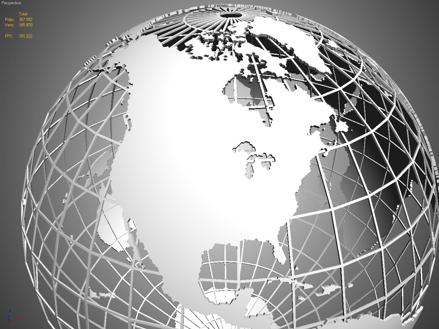 Polygonal Globe 3d Model