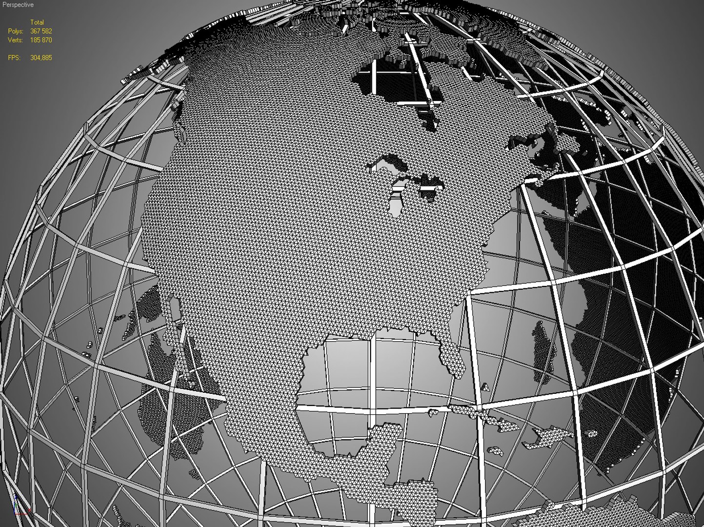 Polygonal Globe 3d Model