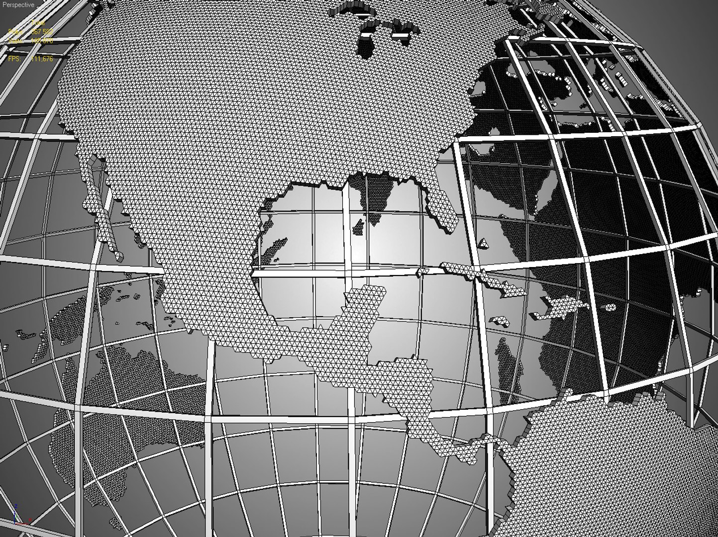 Polygonal Globe 3d Model